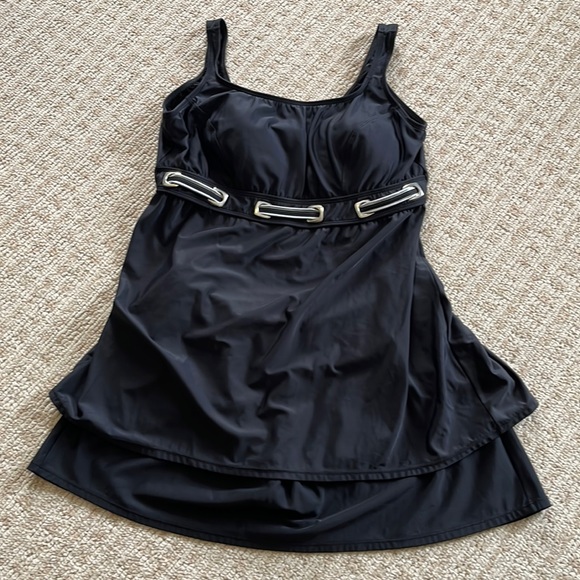 Delta Burke | Swim | Delta Burke Black Two Piece Swim Set Skirt And ...